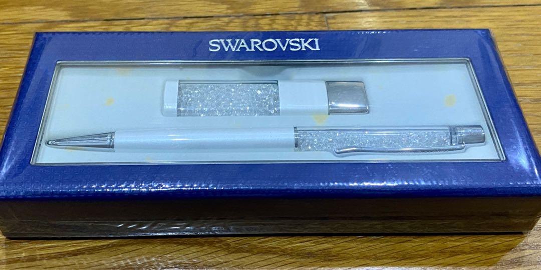 Swarovski Crsytalline Pen & USB Set - White, Women's Fashion, Watches ...
