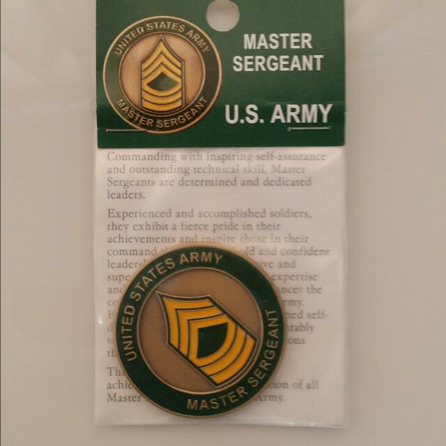 United States Army Master Sergeant Coin, Everything Else on Carousell