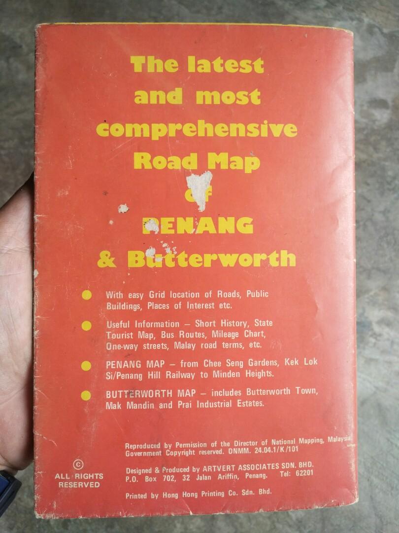 VINTAGE MAP PETA LAMA PENANG, Hobbies & Toys, Collectibles ...