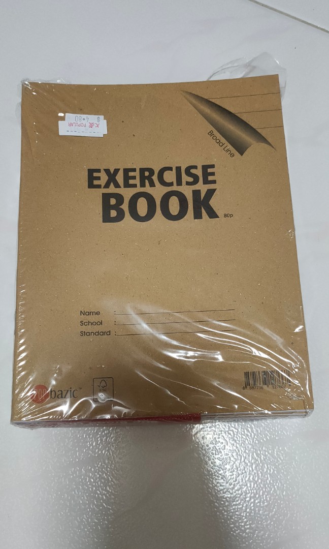 6x broad lined exercise book A5, Hobbies & Toys, Stationery & Craft ...