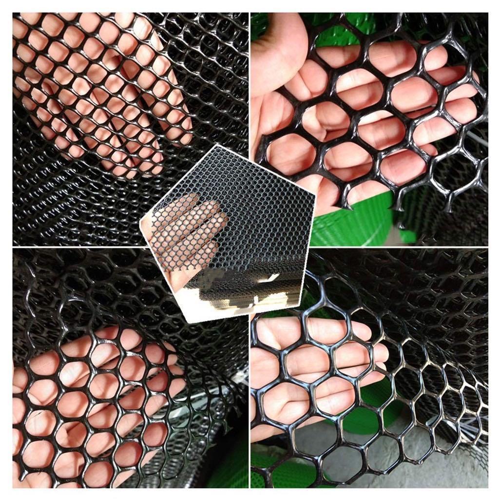 PRE-CUT Black Plastic Mesh Fence, Furniture & Home Living, Home ...