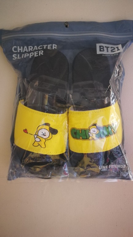 BT21 Slides Chimmy, Women's Fashion, Footwear, Flats & Sandals on Carousell