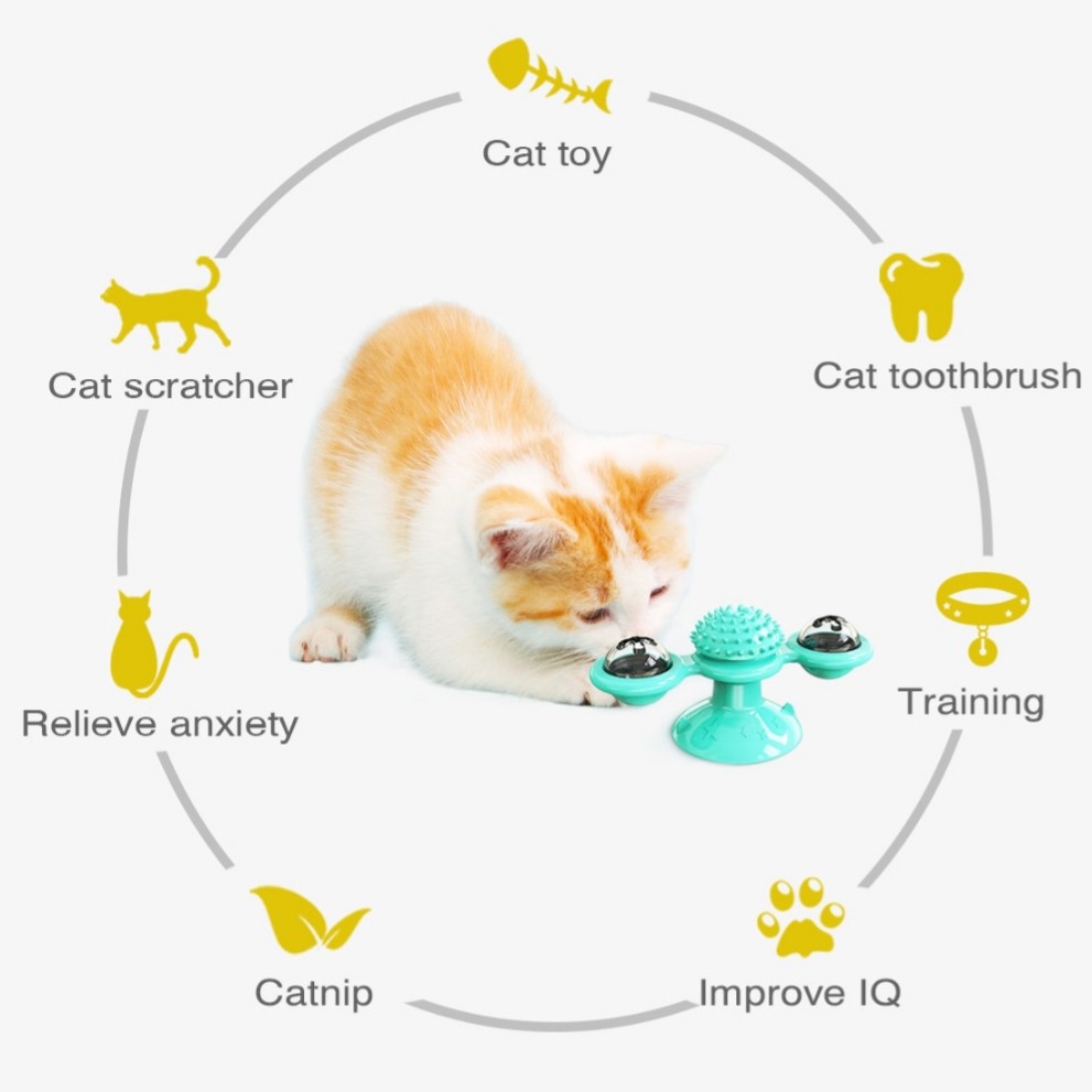 Cat Spin Toy with LED & Catnip Ball, Pet Supplies, Homes & Other Pet ...