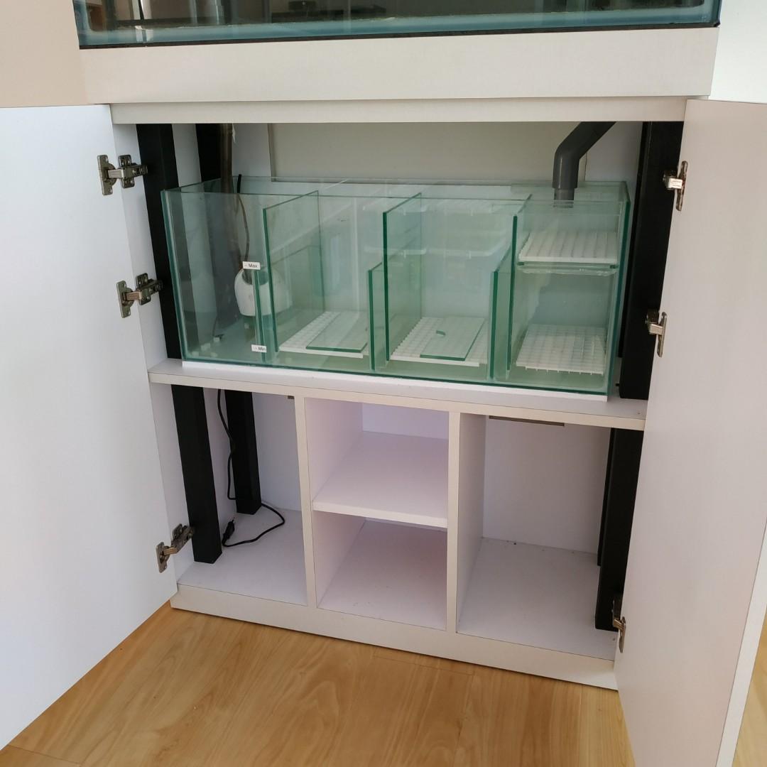 Custom overflow tank with sump & cabinet, Pet Supplies, Homes & Other ...