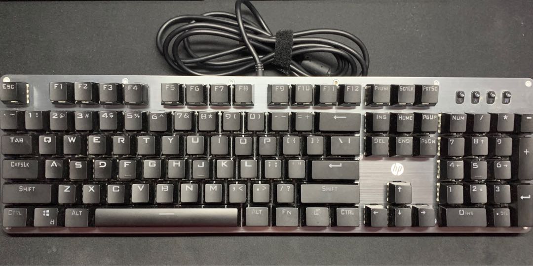 HP Mechanical Gaming Keyboard GK100 電競機械鍵盤 黑軸, 電腦＆科技, 電腦周邊及配件, 電腦鍵盤及相關 ...