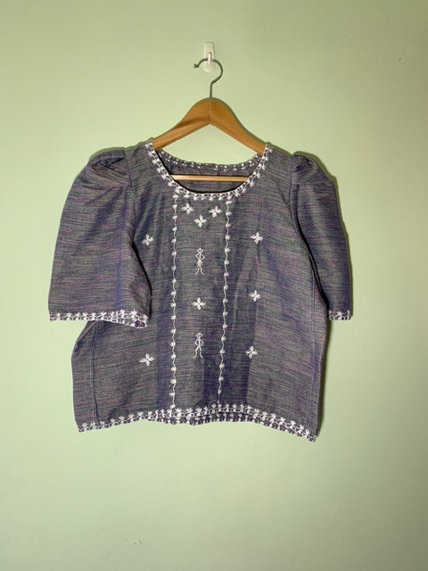 Inabel Blouse Puff Sleeves with Embroidery, Women's Fashion, Tops ...