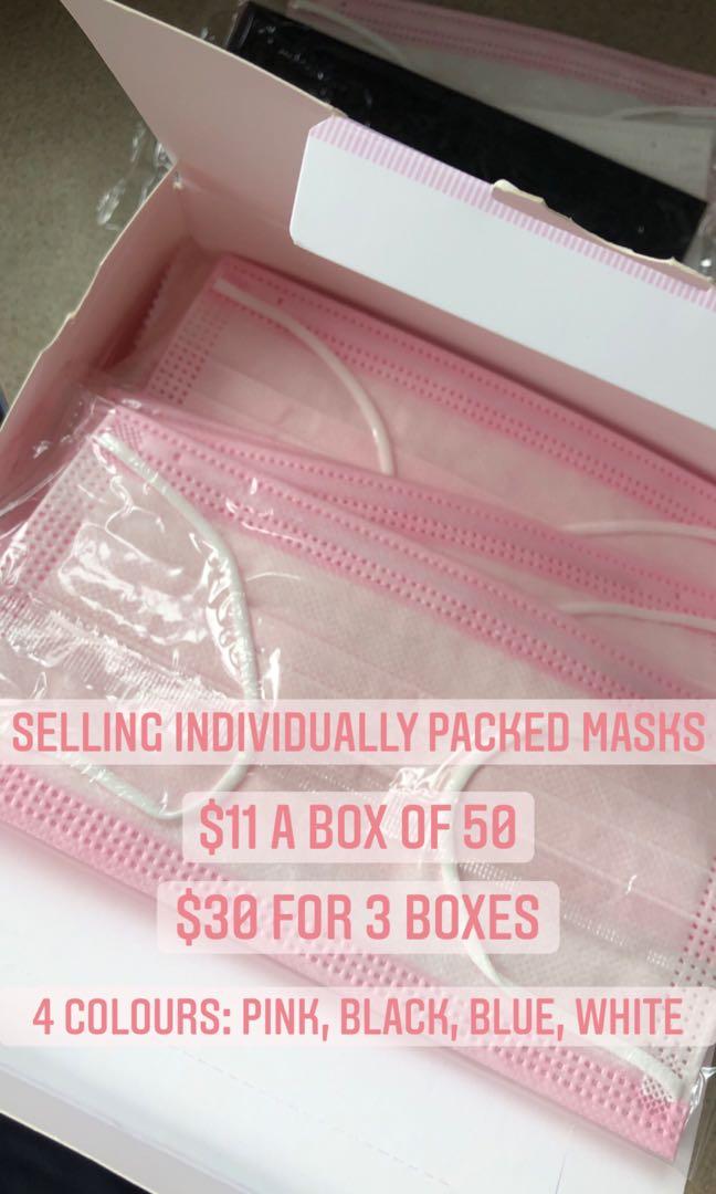 Individually packed disposable mask, Health & Nutrition, Face Masks ...