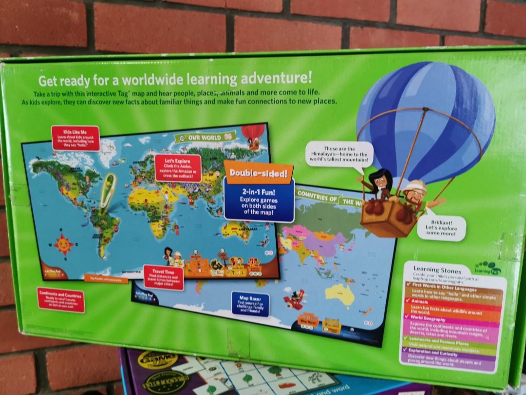 Leapfrog Interactive World Map (throw in free Tag book), Toys & Games ...