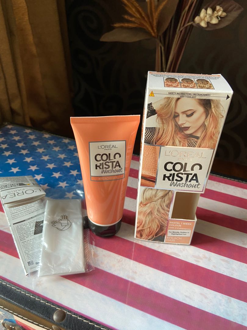 L’Oréal Paris Colorista Washout Peach, Beauty & Personal Care, Hair on ...