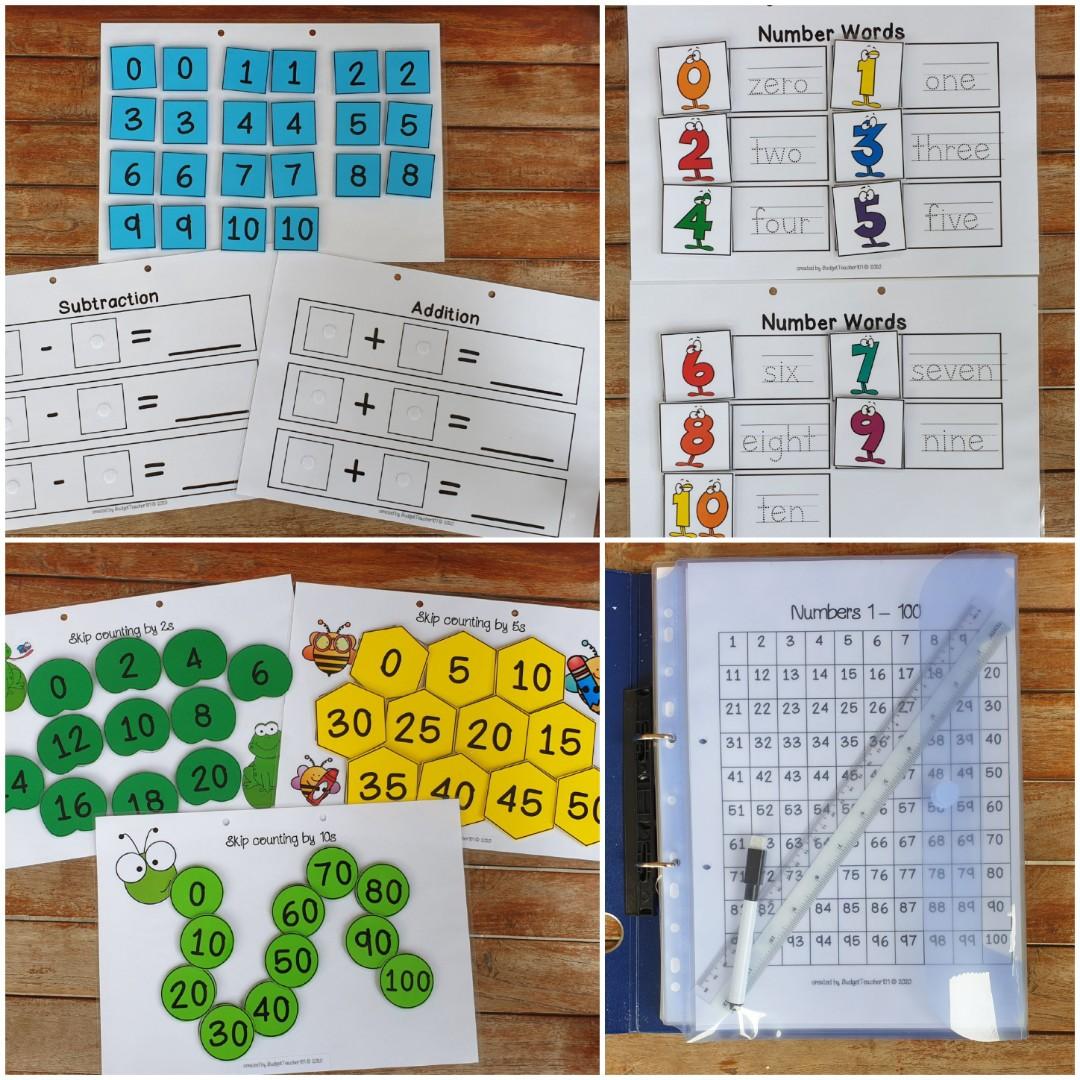 Math learning folder busy file kindergarten, Hobbies & Toys, Toys ...