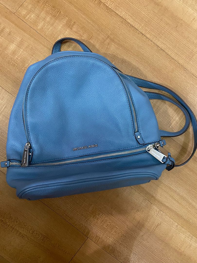 Michael Kors Backpack Blue, Luxury, Bags & Wallets on Carousell