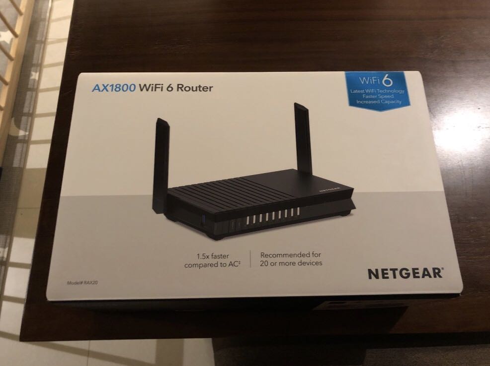 Netgear ax1800 wifi 6 router - Rax20, Computers & Tech, Parts ...