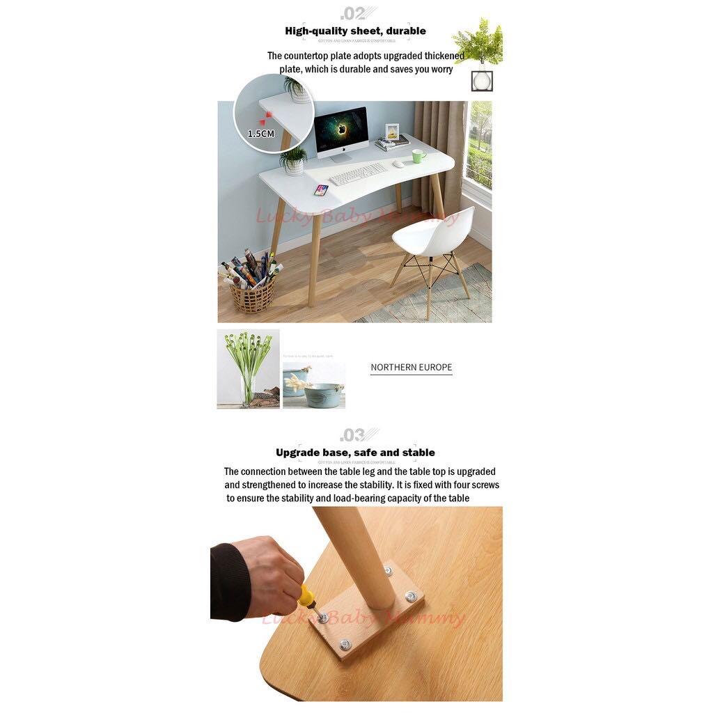 Nordic Table 100cm x 60cm x 75cm, Furniture & Home Living, Furniture ...