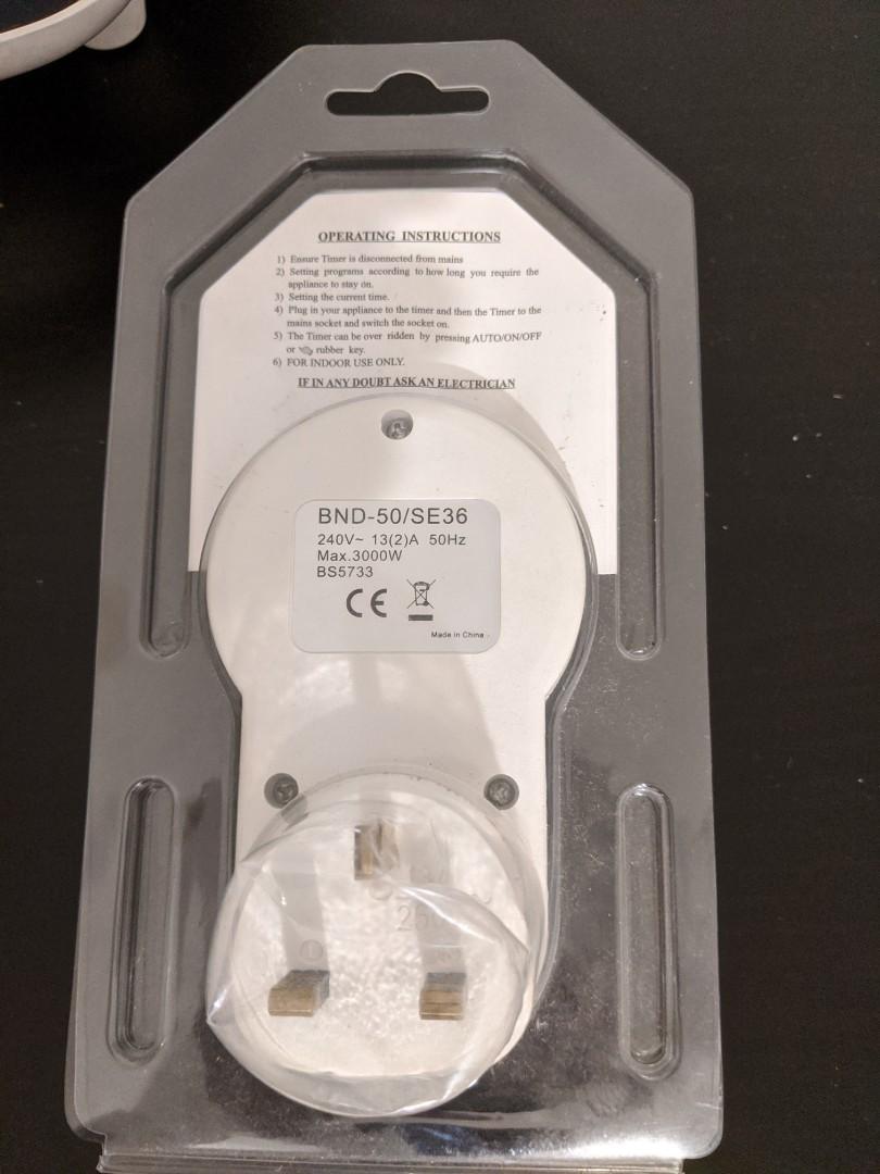 Power adapter with digital timer, Computers & Tech, Parts & Accessories ...