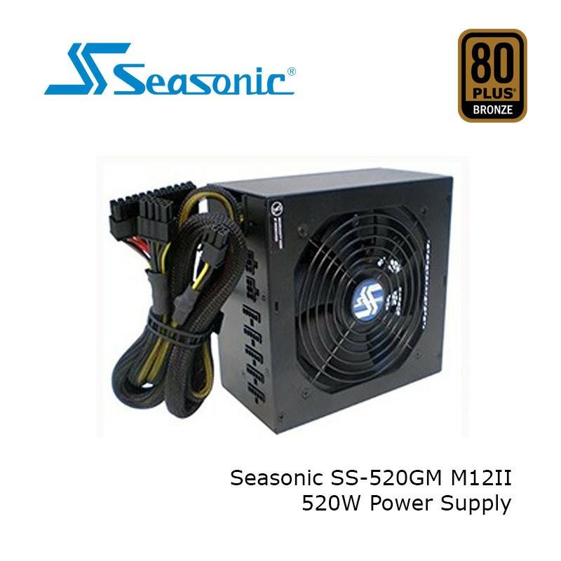 Seasonic SS-520GM M12II 520W PSU Power Supply CPU, Computers & Tech ...