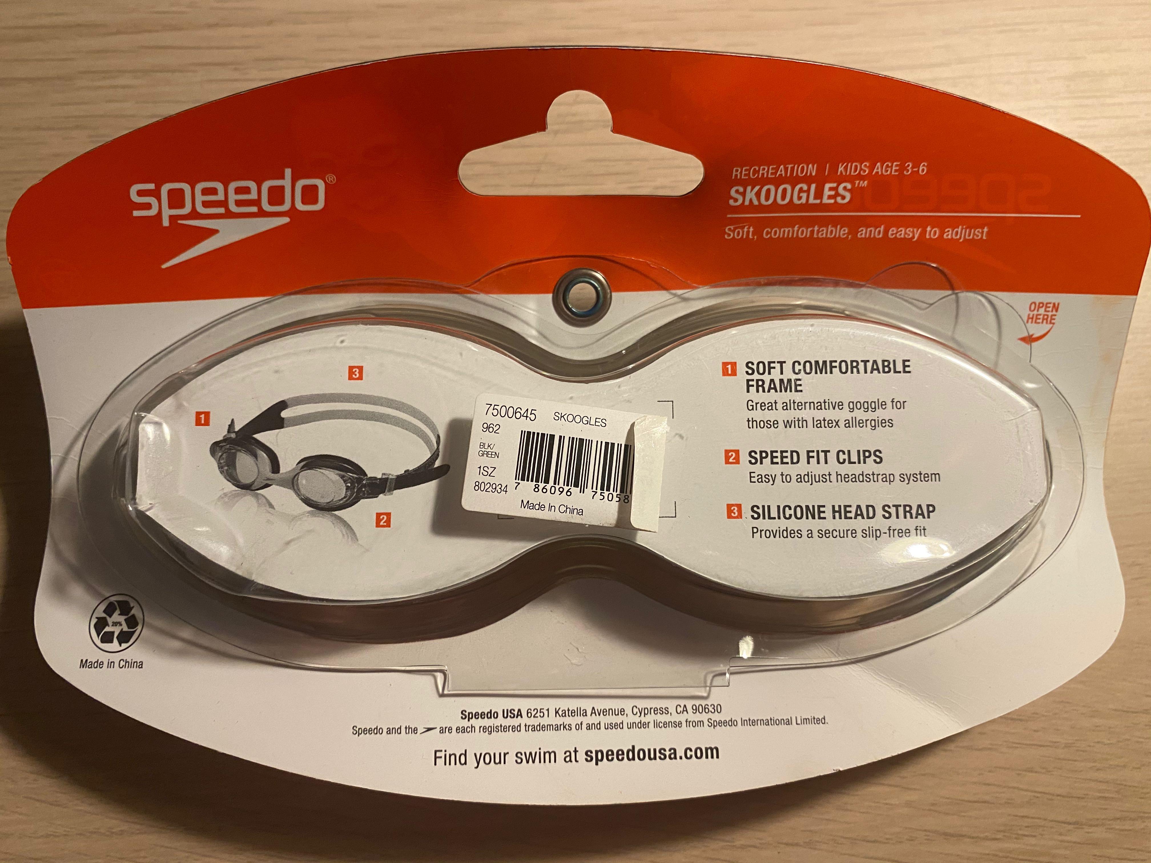 Speedo Google for kids 3-6, Sports Equipment, Sports & Games, Water ...