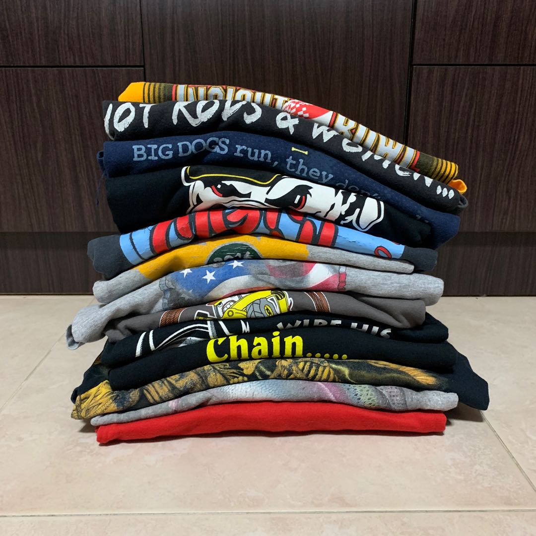 Stack of Vintage Tees, Men's Fashion, Tops & Sets, Tshirts & Polo ...