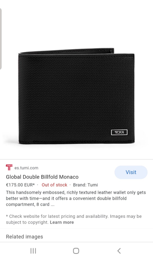 Tumi Monaco Wallet, Men's Fashion, Watches & Accessories, Wallets ...