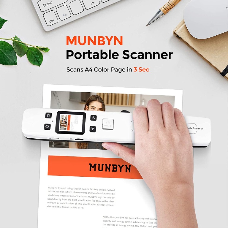 #1534 Portable Scanners for Document, Receipts, Old Pictures, Built-in ...