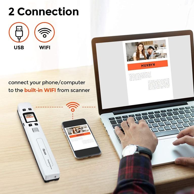 #1534 Portable Scanners for Document, Receipts, Old Pictures, Built-in ...