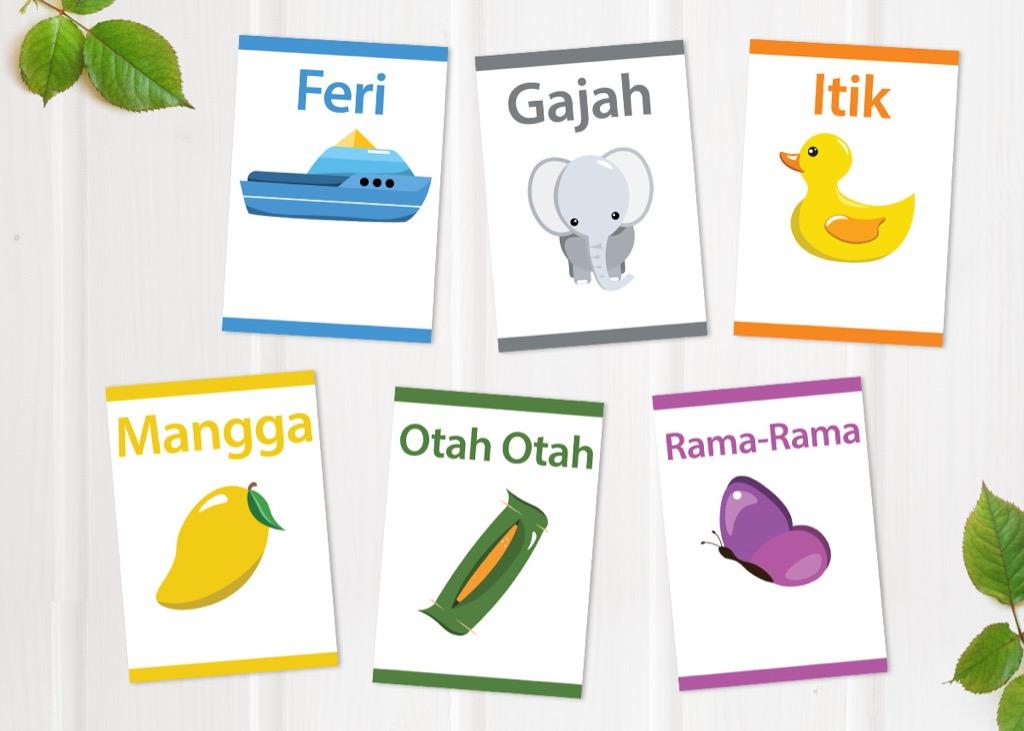 ABC Alphabet Poster Flashcards, English, Malay, Arabic multi language ...