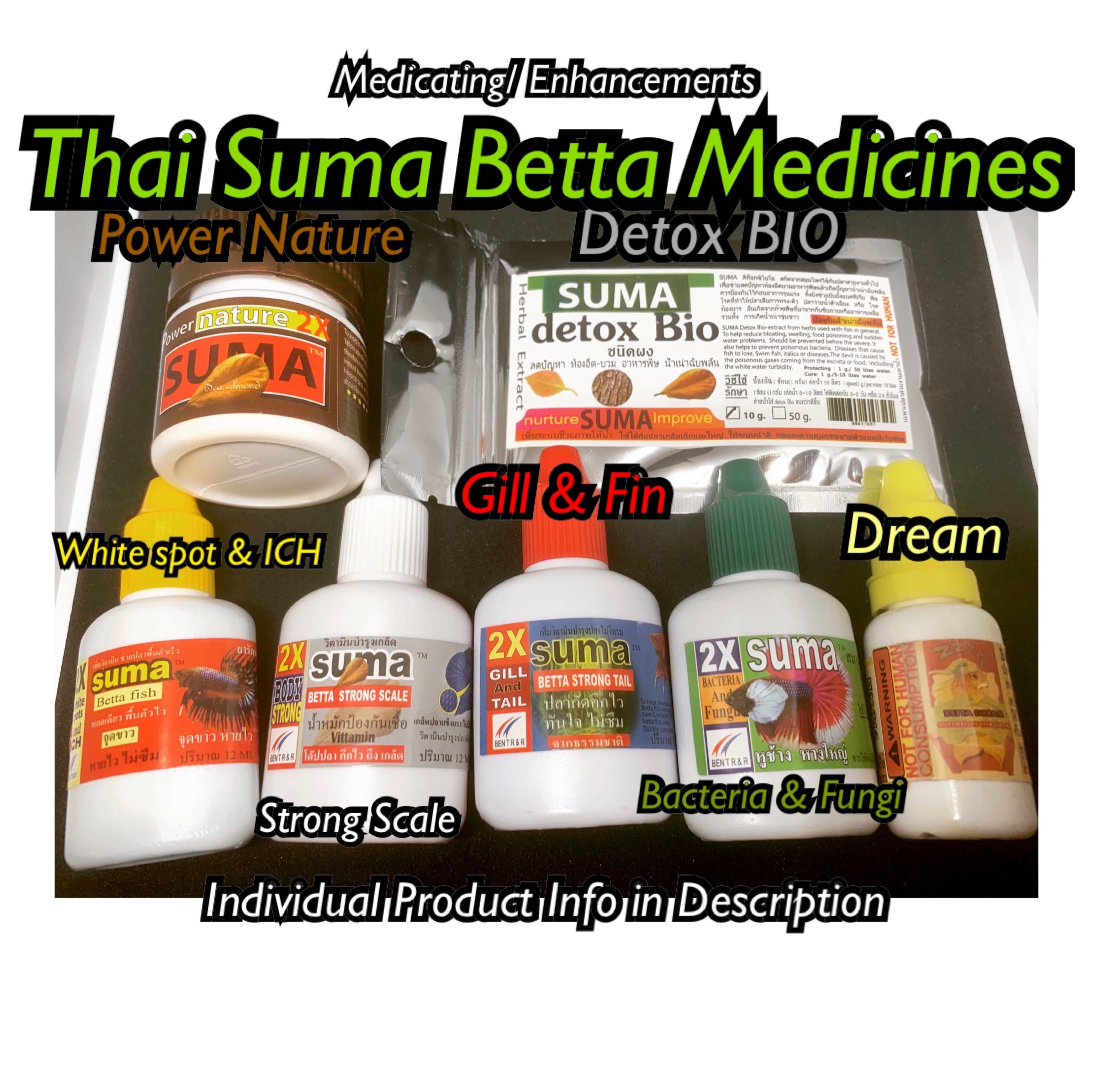(PROMO) Betta medicine Suma thai fighting fish fin bacteria fungi gill ...