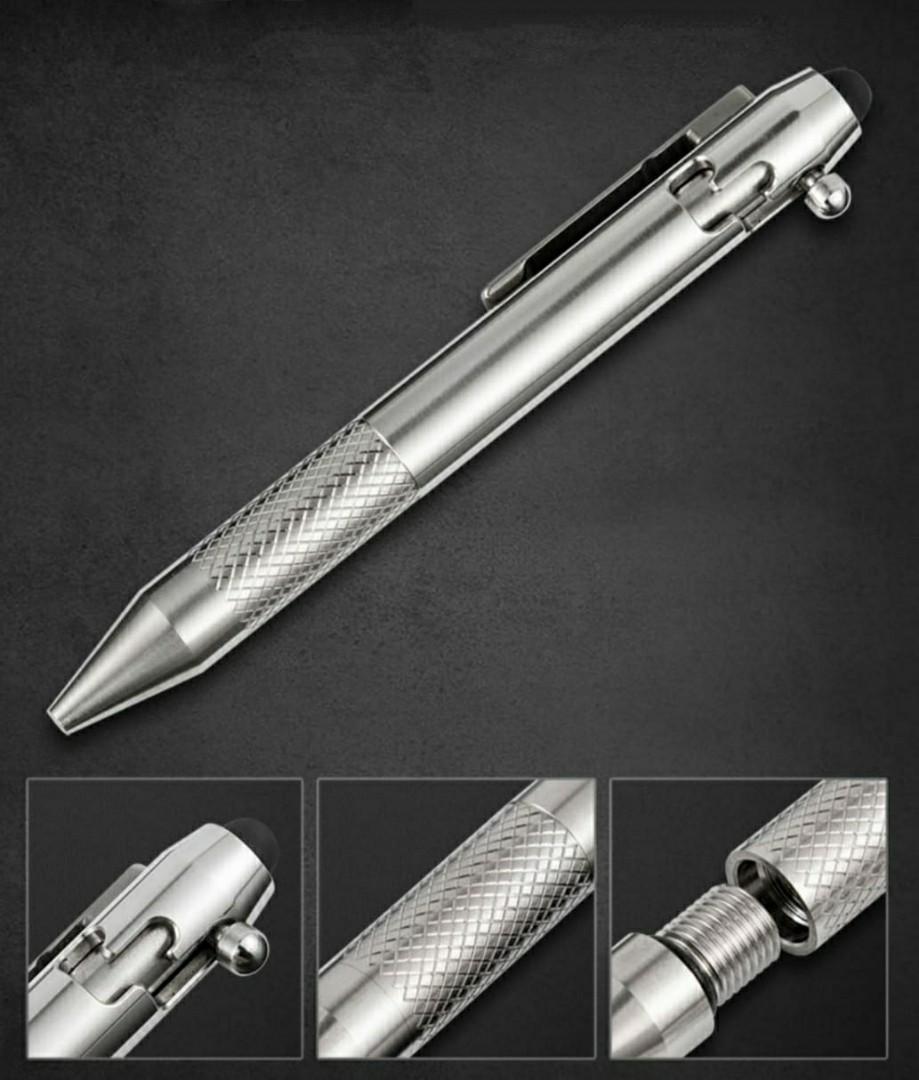 Cool Hand Titanium Bolt-Action Pen + Stylus for Touch Screen, Compact ...