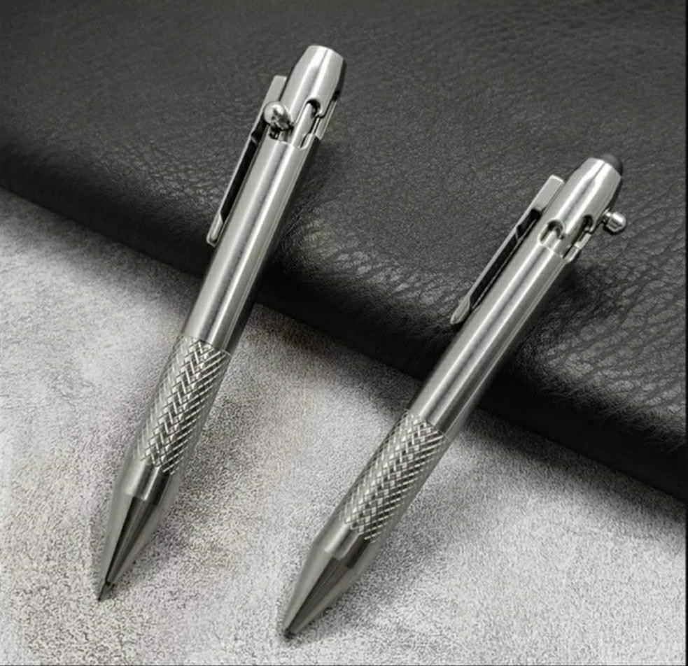 Cool Hand Titanium Bolt-Action Pen + Stylus for Touch Screen, Compact ...