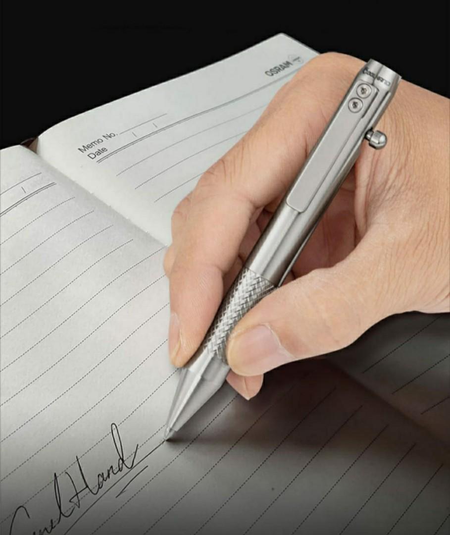 Cool Hand Titanium Bolt-Action Pen + Stylus for Touch Screen, Compact ...