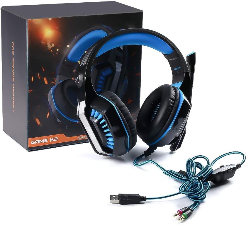 【Deep Bass】 Muzili Gaming Headset, 50mm Driver Units for 7.1 Surround ...