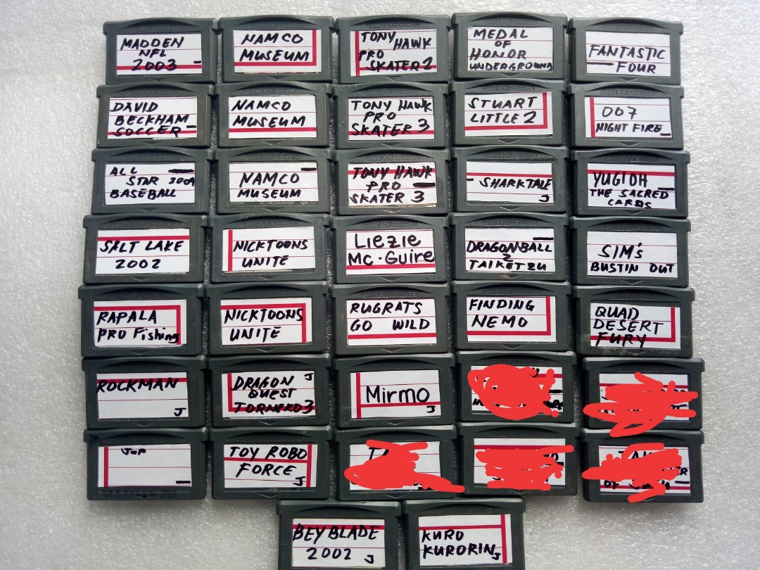Gameboy advance cartridge all original, Video Gaming, Video Games ...