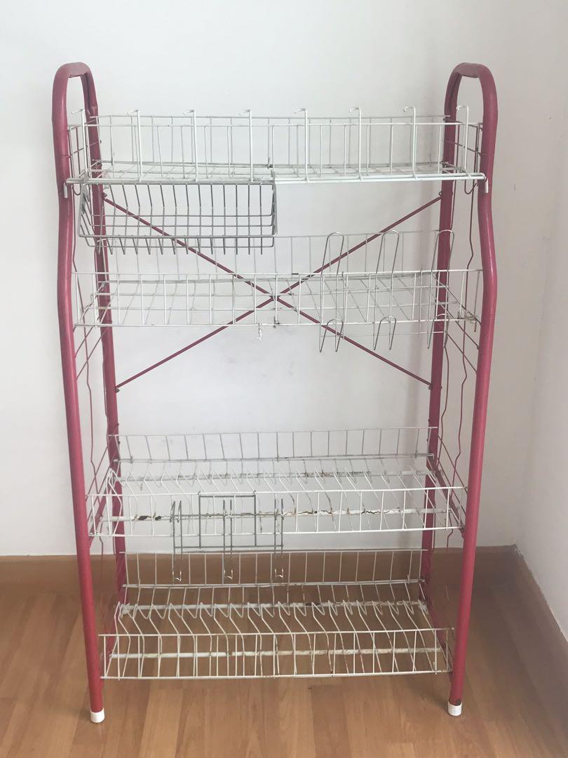 Kitchen rak and dish rak 3 pieces, Furniture & Home Living, Bathroom ...