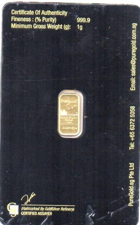 Limited Edition Pure Gold 1GM Gold Bar, Women's Fashion, Jewelry ...