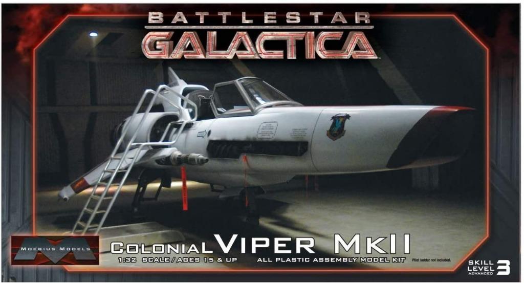 Moebius Battlestar Galactica Colonial Viper Raptor One Spaceship Space ...