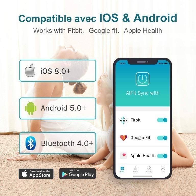 O1012 BN Bathroom Scales, Hosome Bluetooth Body Fat Scale Body ...