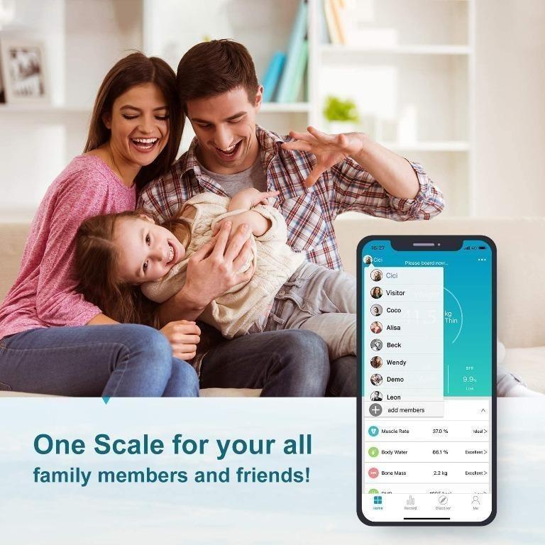 O1012 BN Bathroom Scales, Hosome Bluetooth Body Fat Scale Body ...