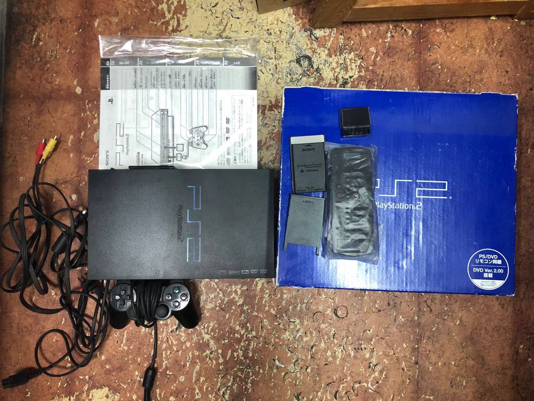 Playstation 2 ps2 18000 初代 齊盒說明書 遙控 LAN卡 零件機收藏用, 電子遊戲, 遊戲機配件, 手掣 ...