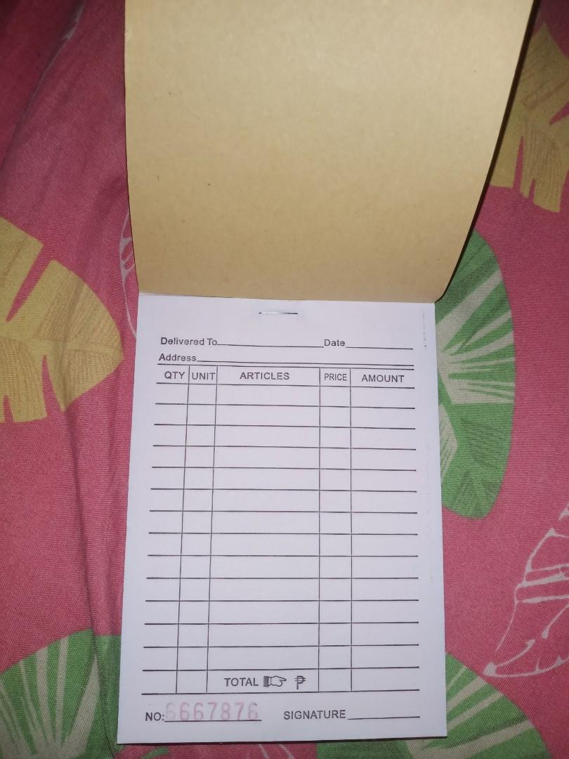 Receipt/Resibo DELIVERED to, Hobbies & Toys, Stationary & Craft ...