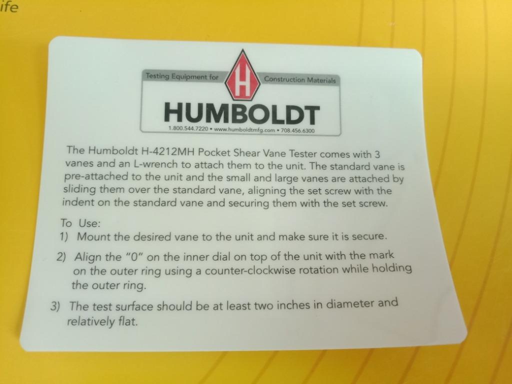 Shear Vane Tester, Metal, TORVANE Test, Torsional Vane Shear Tester ...