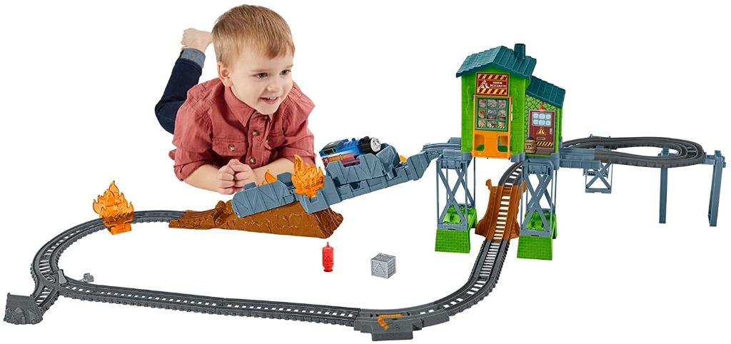 (chk) Thomas & Friends TrackMaster Fiery Rescue Train and Track Set ...