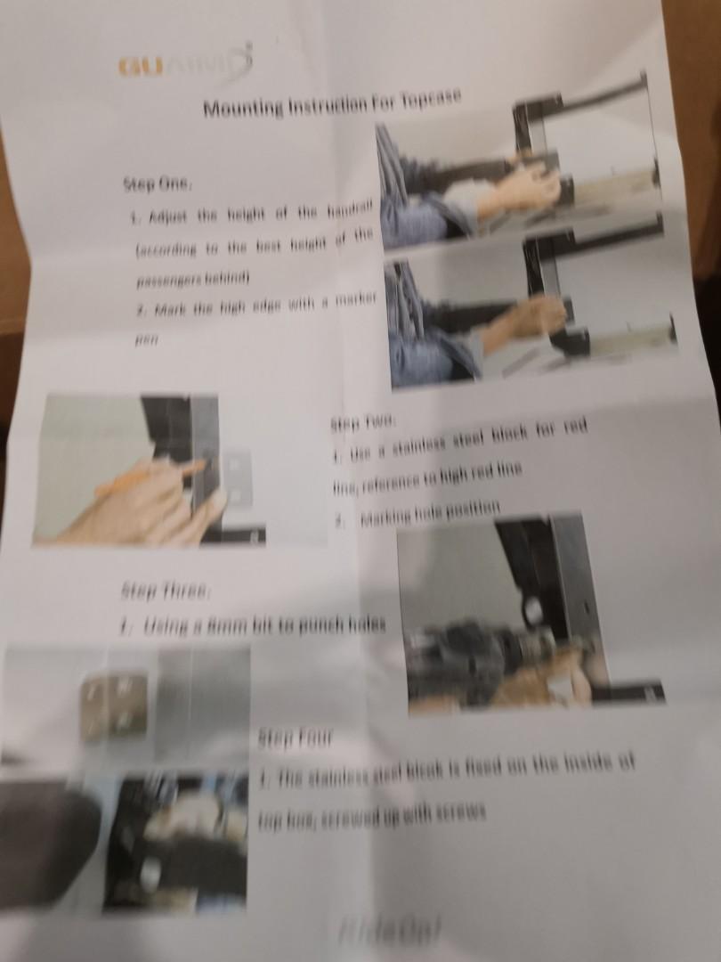 Top box arm rest, Motorcycles, Motorcycle Accessories on Carousell