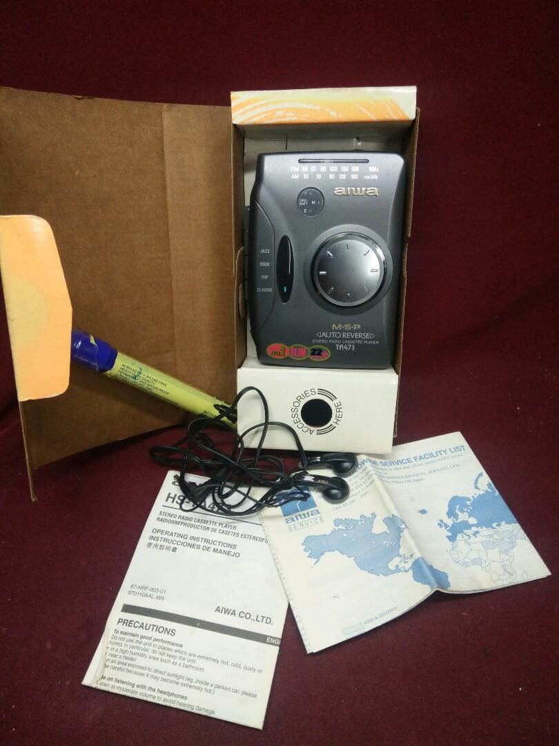 VINTAGE WALKMAN AIWA HS-TA473, Hobbies & Toys, Music & Media, Musical ...