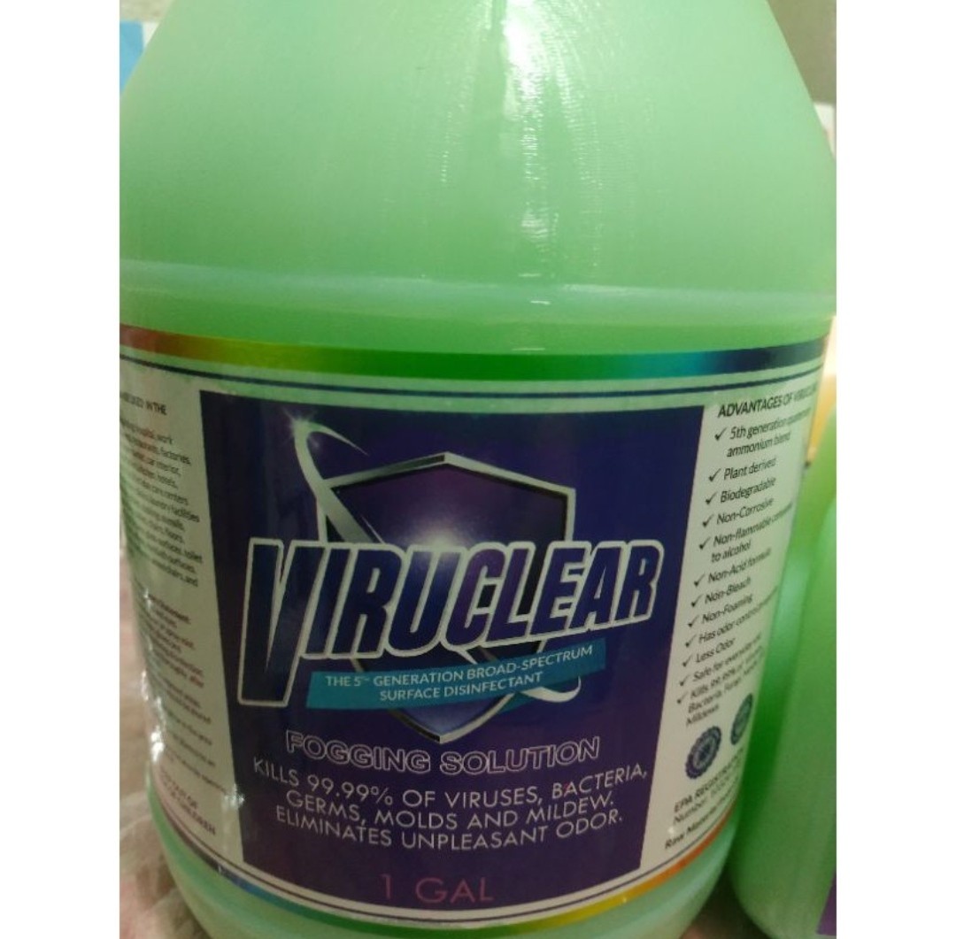Viruclear Fogging solution and disinfectant EPA approved, Furniture ...