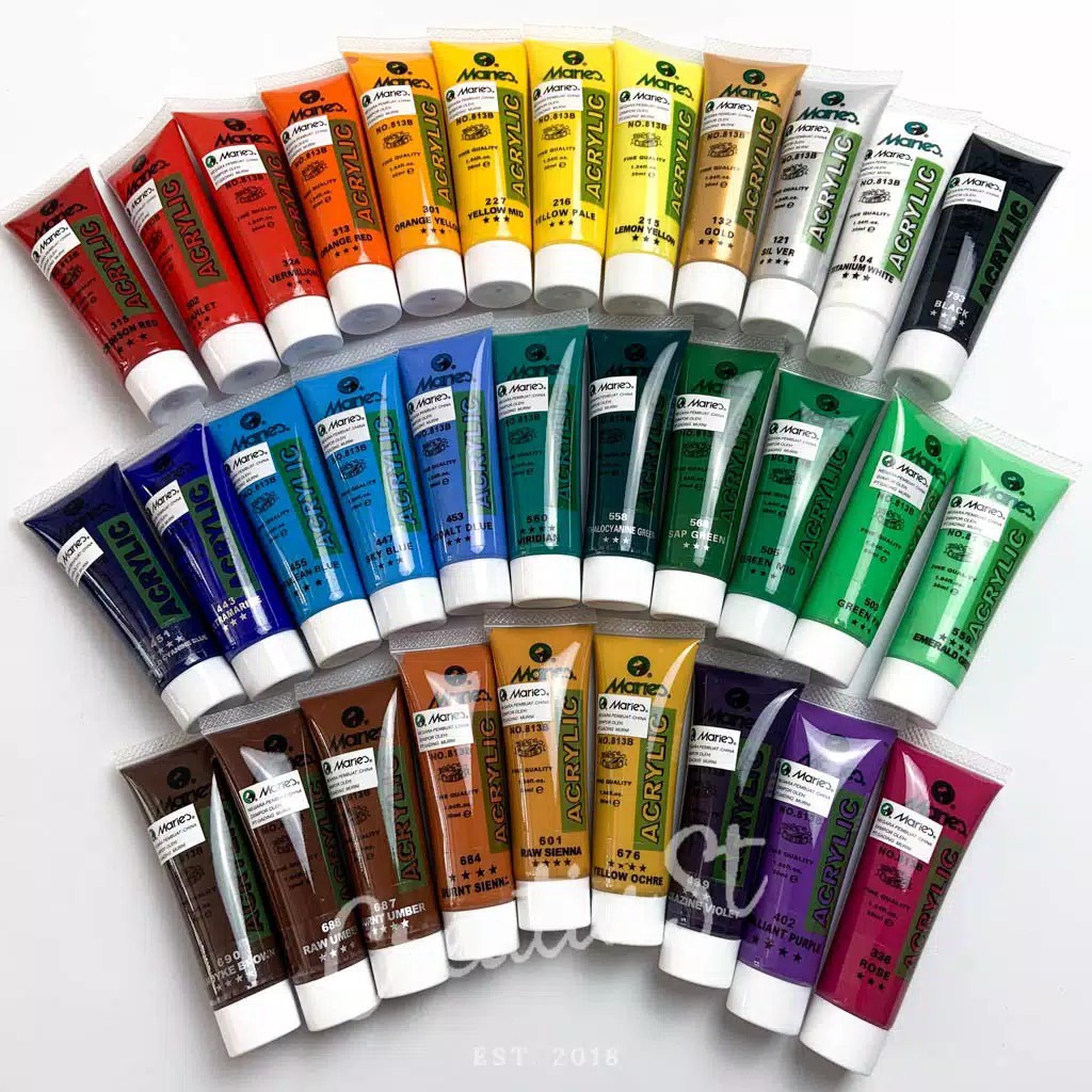 Acrylic Maries 30ml Paint Acrylic Colour PART 1, Buku & Alat Tulis ...