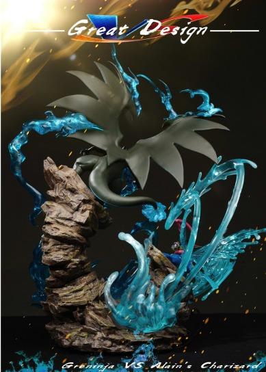 [Brand New][Instock] Ash's Greninja VS Alan's Charizard GK Resin Statue ...