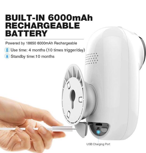 Forrader Rechargeable Battery Security Camera 1080P, Forrader A3 ...