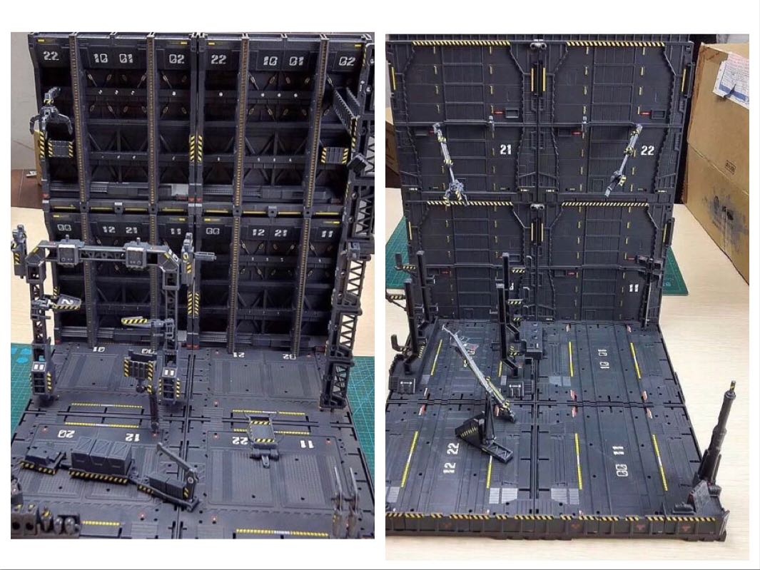 Gundam diorama Base Set X 8 ( type 1 - Set A B F G) & (type 2 - Set C D ...