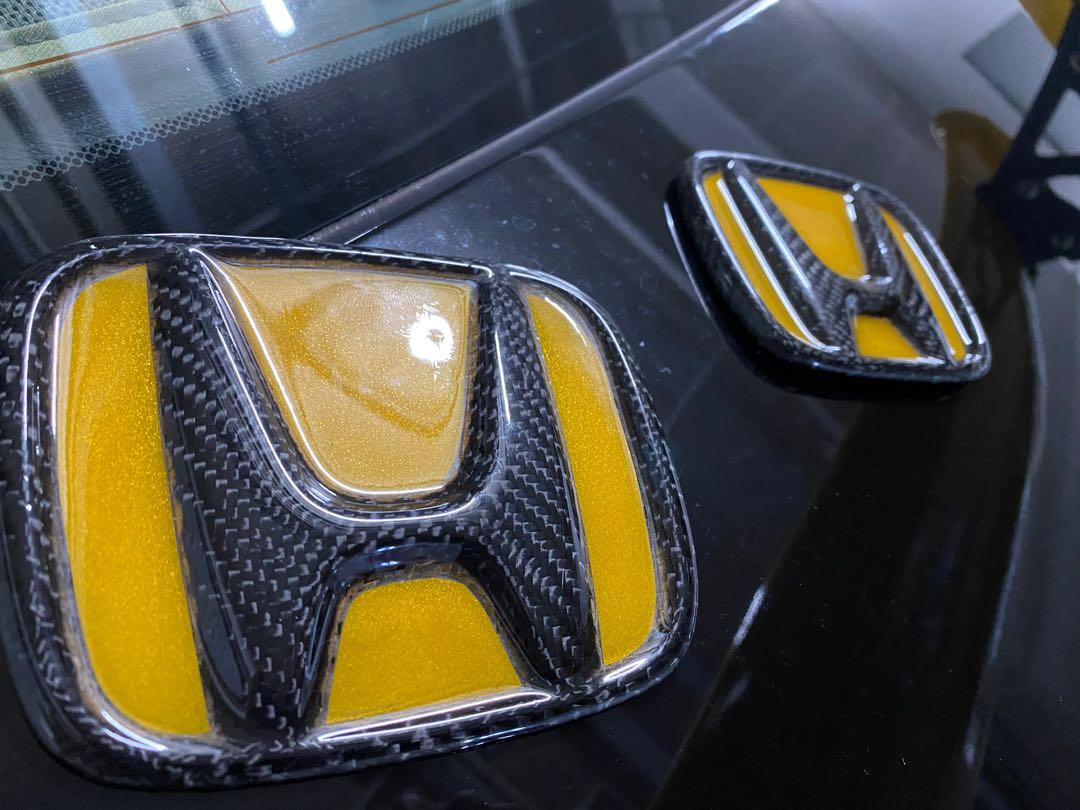 Honda Carbon Fibre CF logo Civic FD Type R FD2R, Car Accessories ...