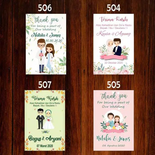 kartu ucapan terimakasih kartu souvenir kupon souvenir kupon photobooth ...