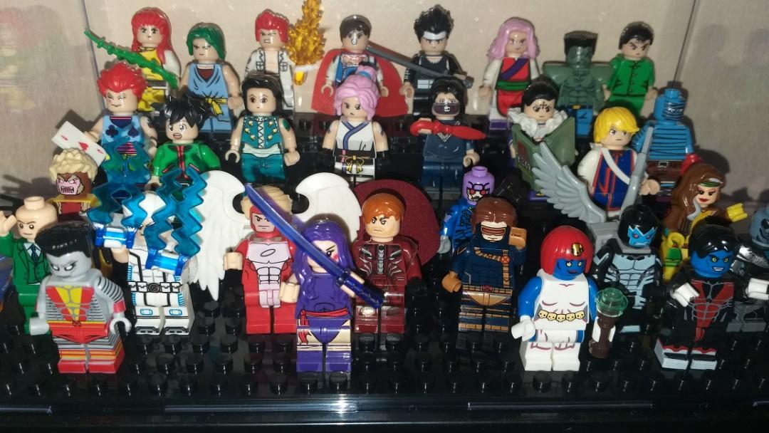 Lego Figures Set with Display Case (Xmen Ghost Fighter Hunter X Hunter ...